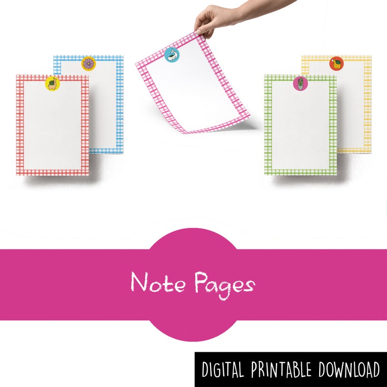 Flower Themed Papers | Printable Note Pages | Planner | Floral Pages ...
