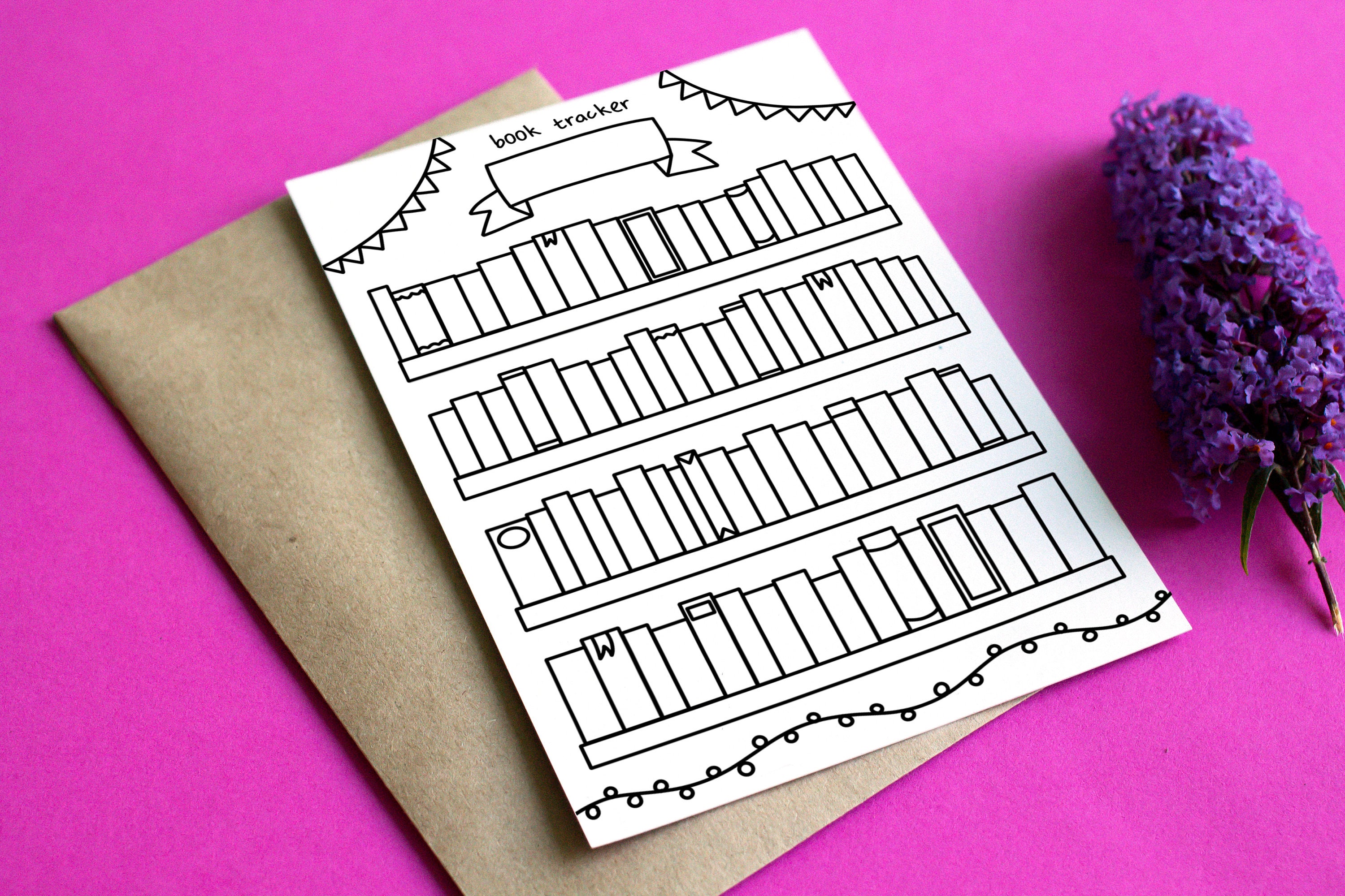 Book Tracker Printable, Reading Tracker Printable, Bookshelf Reading ...