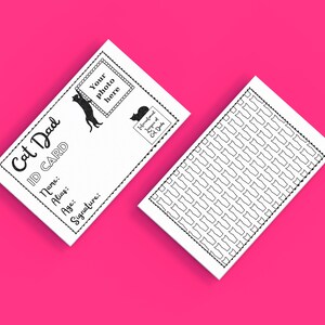 Printable Cat Dad ID Card - Etsy