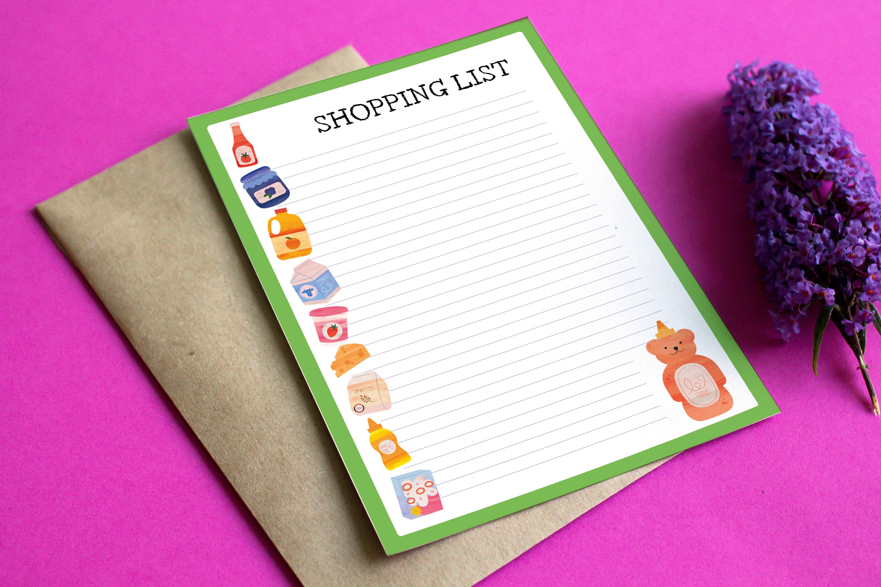 Simple Grocery List Printable, Food List, Shopping List, Grocery ...