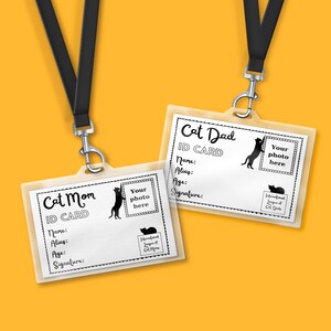 Printable Cat Dad ID Card - Etsy