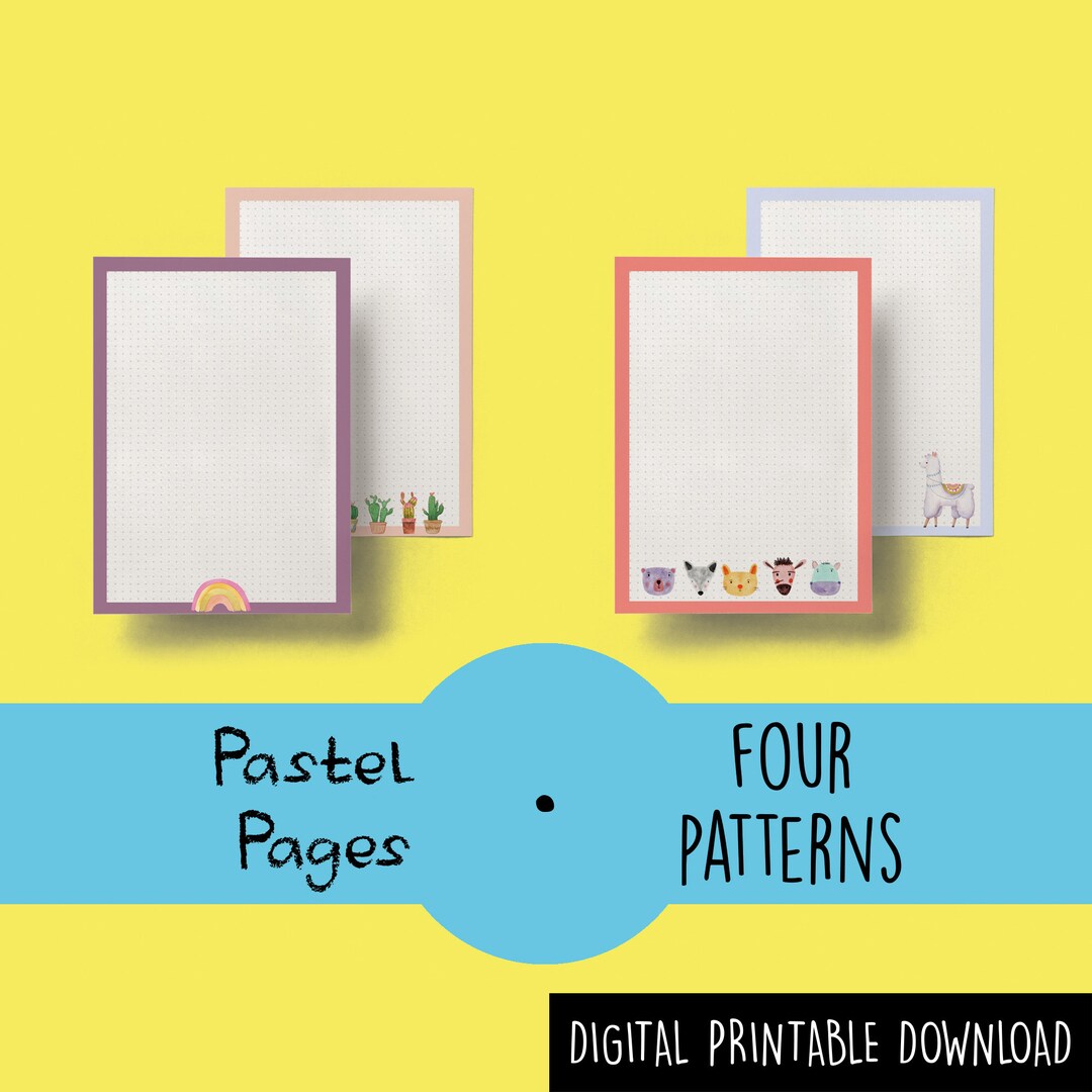 Pastel Pages | Notes Page Printable | Printable Note Paper | 4 ...