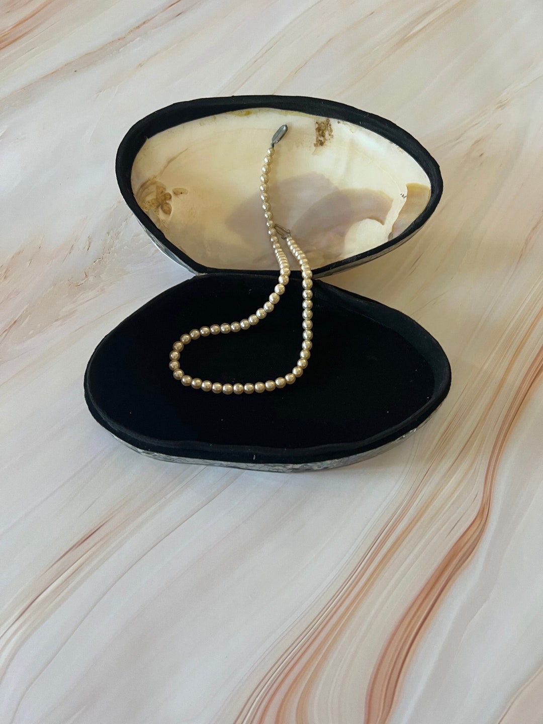 Premium Craft Jewelry Box - Handmade With Pearl Clam Seashell, Abalone ...