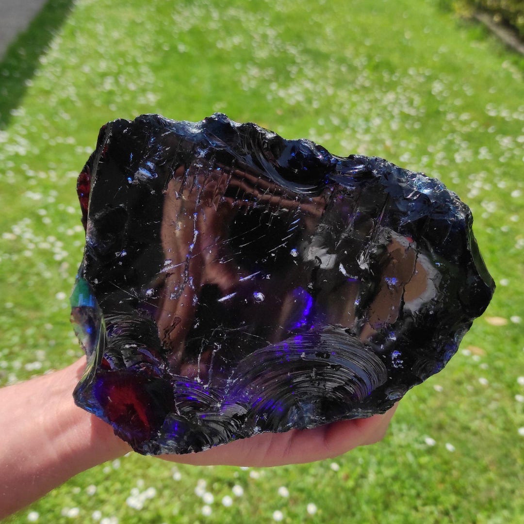 XXL Dark Purple Andara Obsidian Monatomic Crystal - Large and Rare 4409 ...