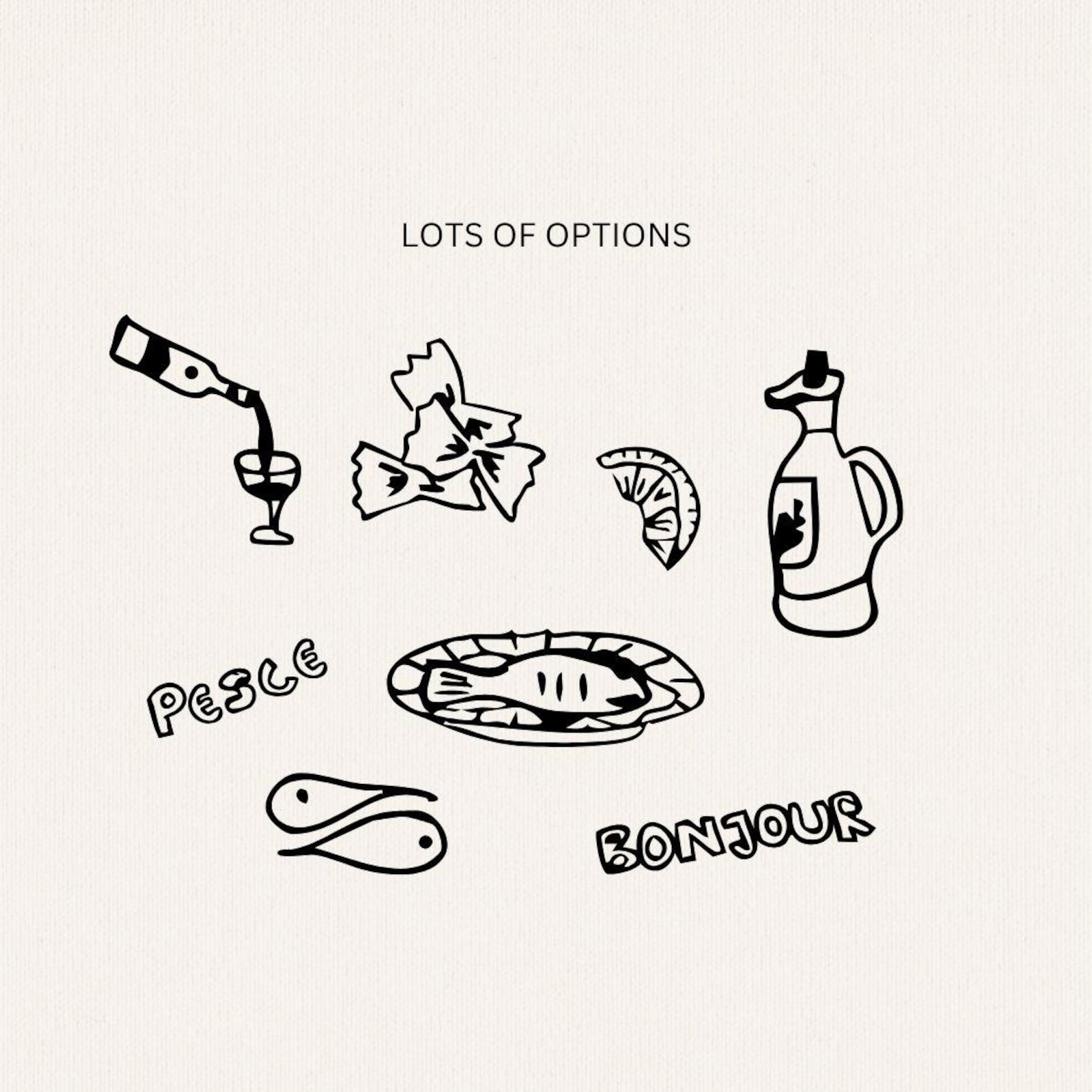 Hand Drawn Seafood Restaurant Icon Bundle, Sketch Style Menu ...