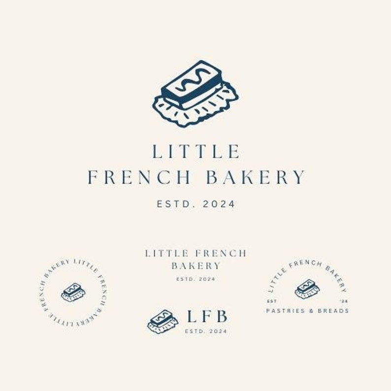 Bakery Logo Template Pack - 6 Customizable Logos, Editable in Canva, 8 ...
