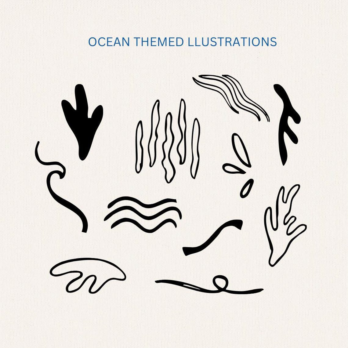 88 Hand-drawn Mediterranean Summerillustrations, Hand Drawn Costal ...