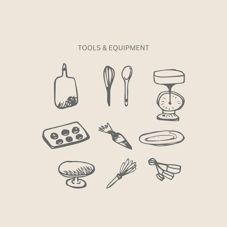 French Bakery Sketchy Illustrations - 70+ Hand-drawn Icons of Bread ...