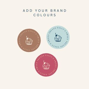 Bakery Logo Template Pack - 6 Customizable Logos, Editable in Canva, 8 ...