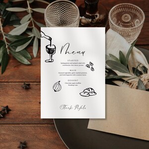 Hand Drawn Restaurant Icon Bundle, Sketch Style Menu Illustrations PNG ...