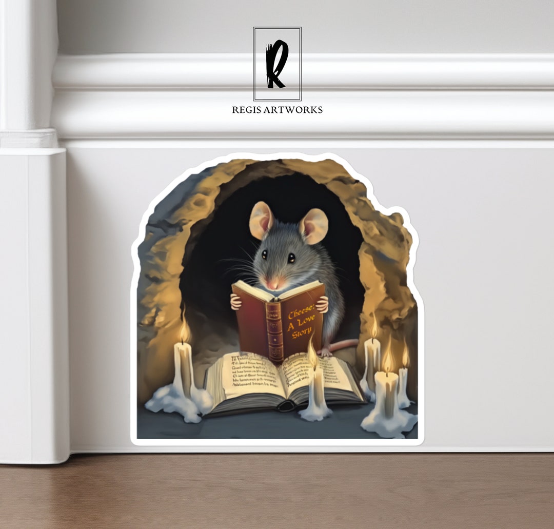 Mouse Hole Wall Decal | Skirting Board Baseboard Sticker | Nursery ...