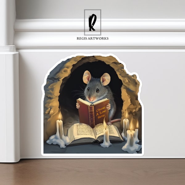 Mouse Hole Wall Decal - Etsy