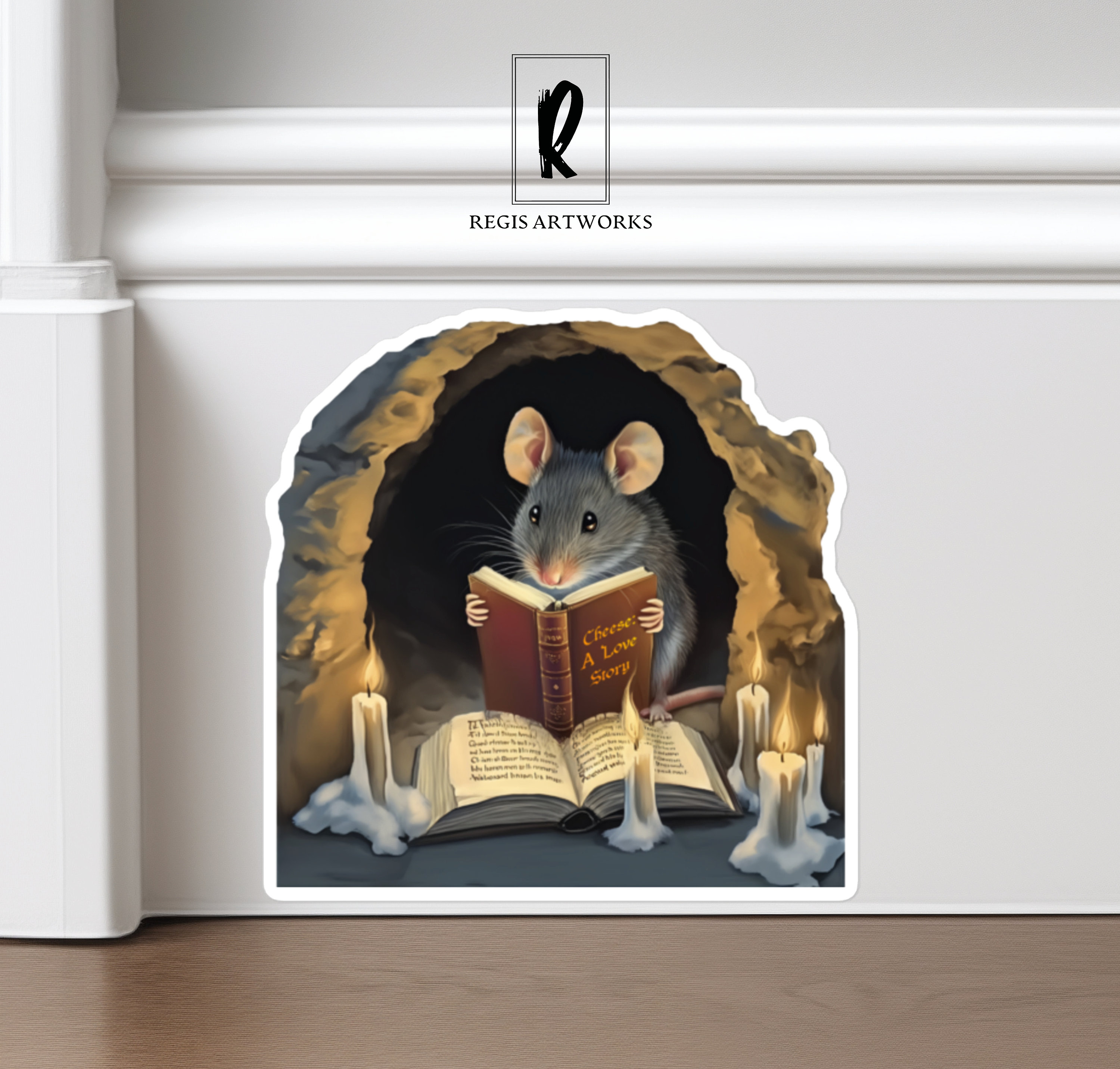 Mouse Hole Wall Decal | Skirting Board Baseboard Sticker | Nursery ...