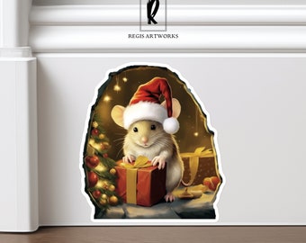 Mouse Hole Wall Decal - Writing Mouse | Skirting Board Baseboard ...