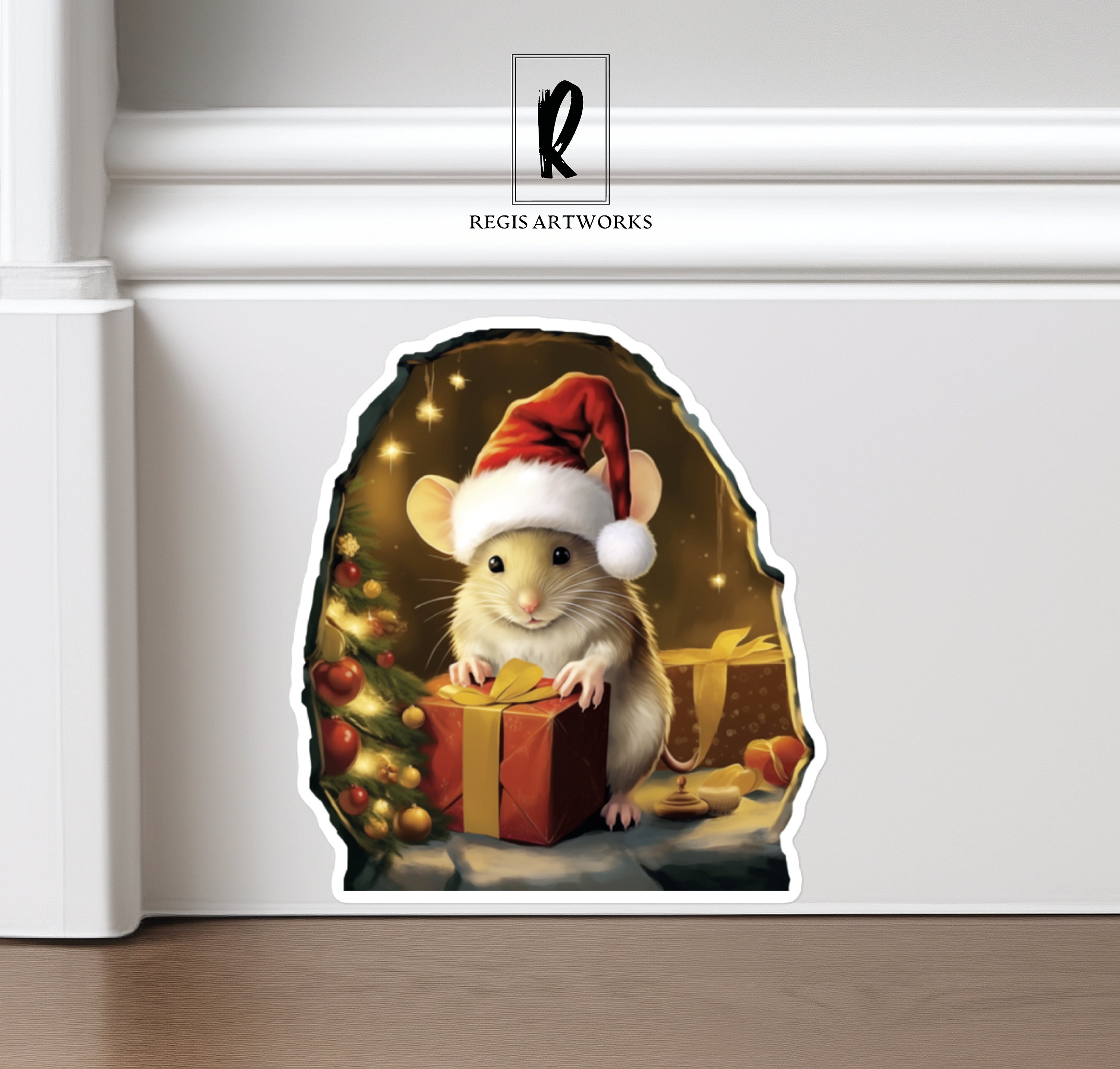 Mouse Hole Wall Decal | Skirting Board Baseboard Sticker | Nursery ...