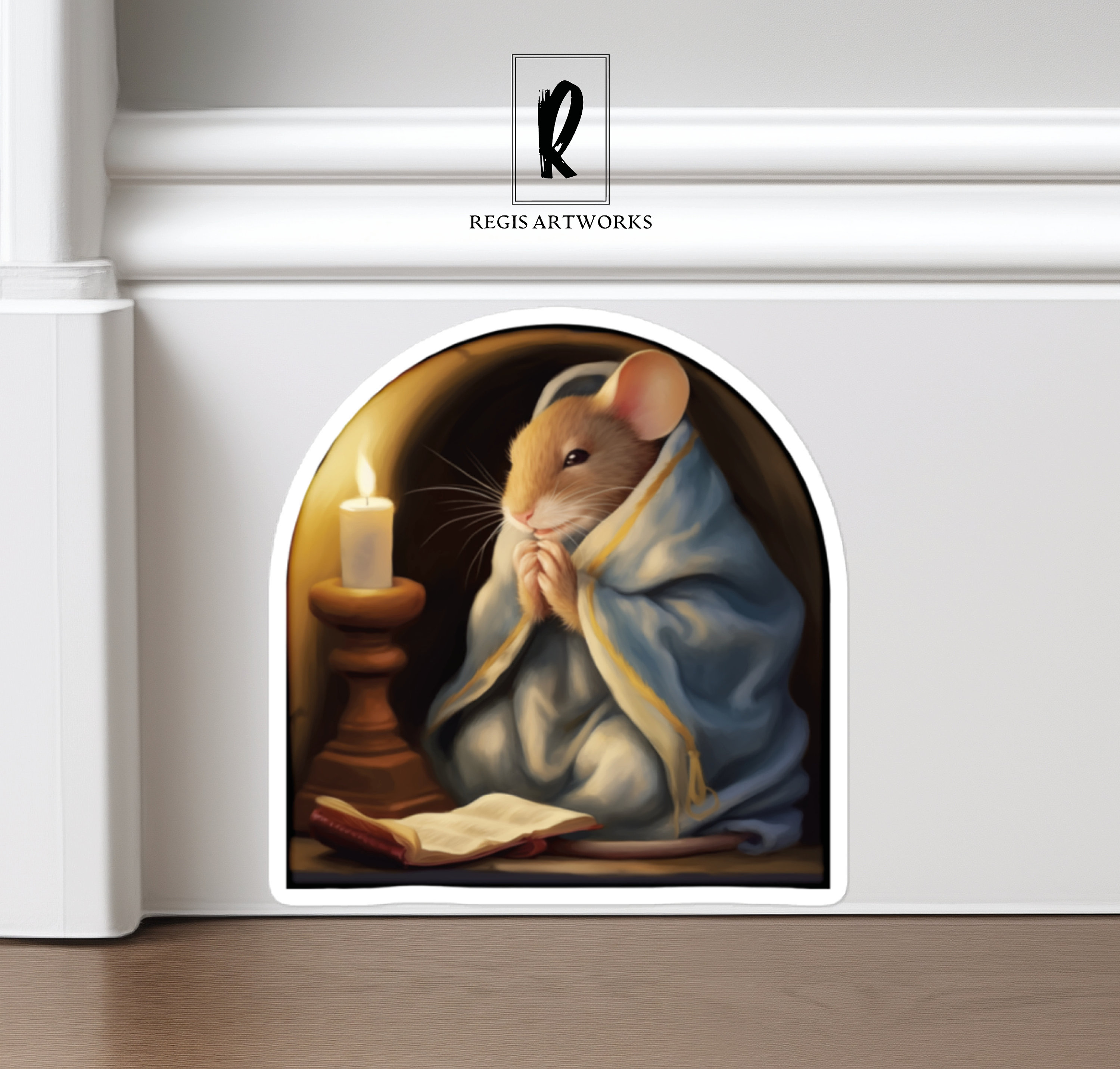 Mouse Hole Wall Decal | Skirting Board Baseboard Sticker | Nursery ...