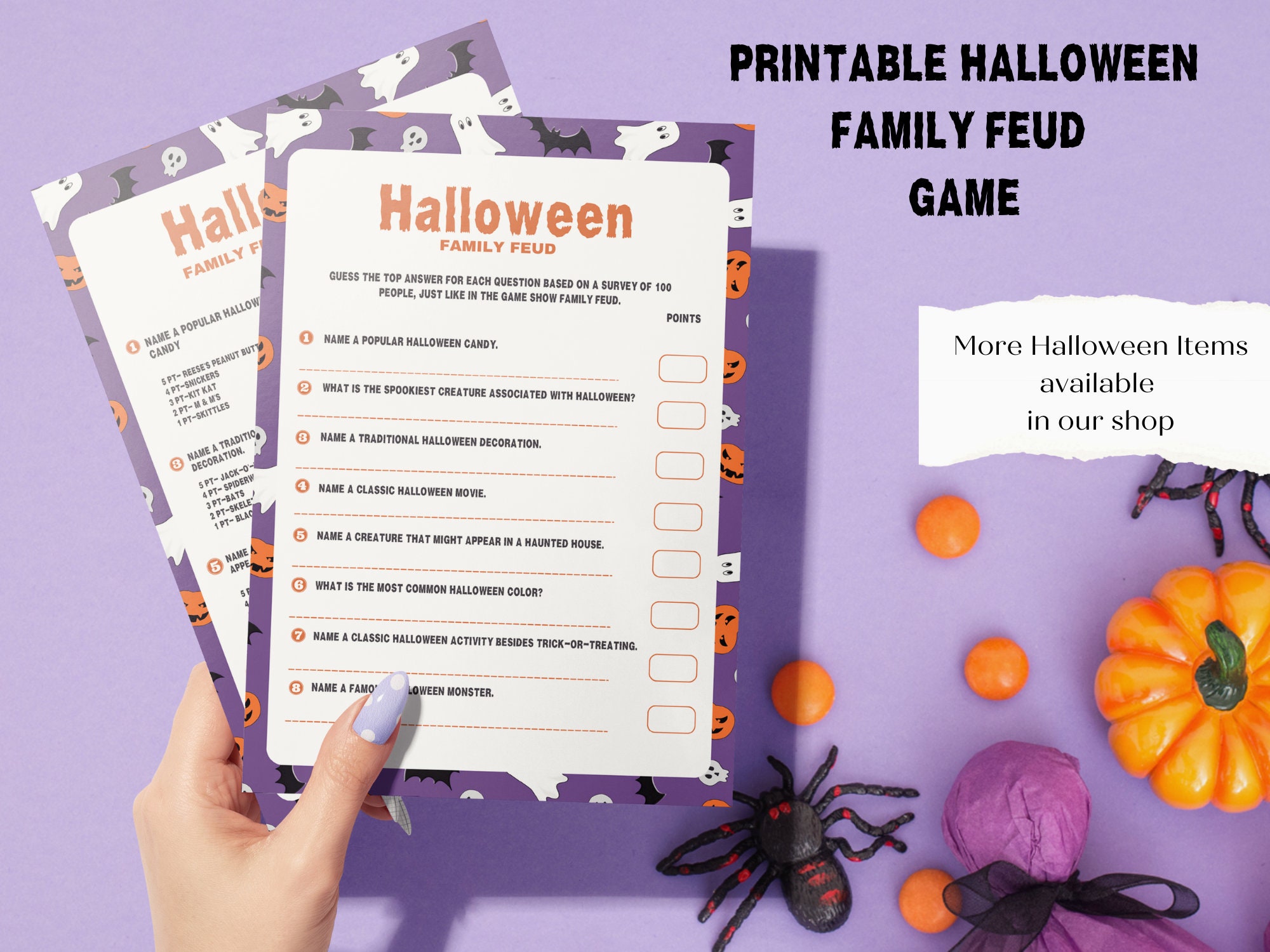 Halloween Ghost Scavenger Hunt Game for Kids, Teens Families, Indoor ...