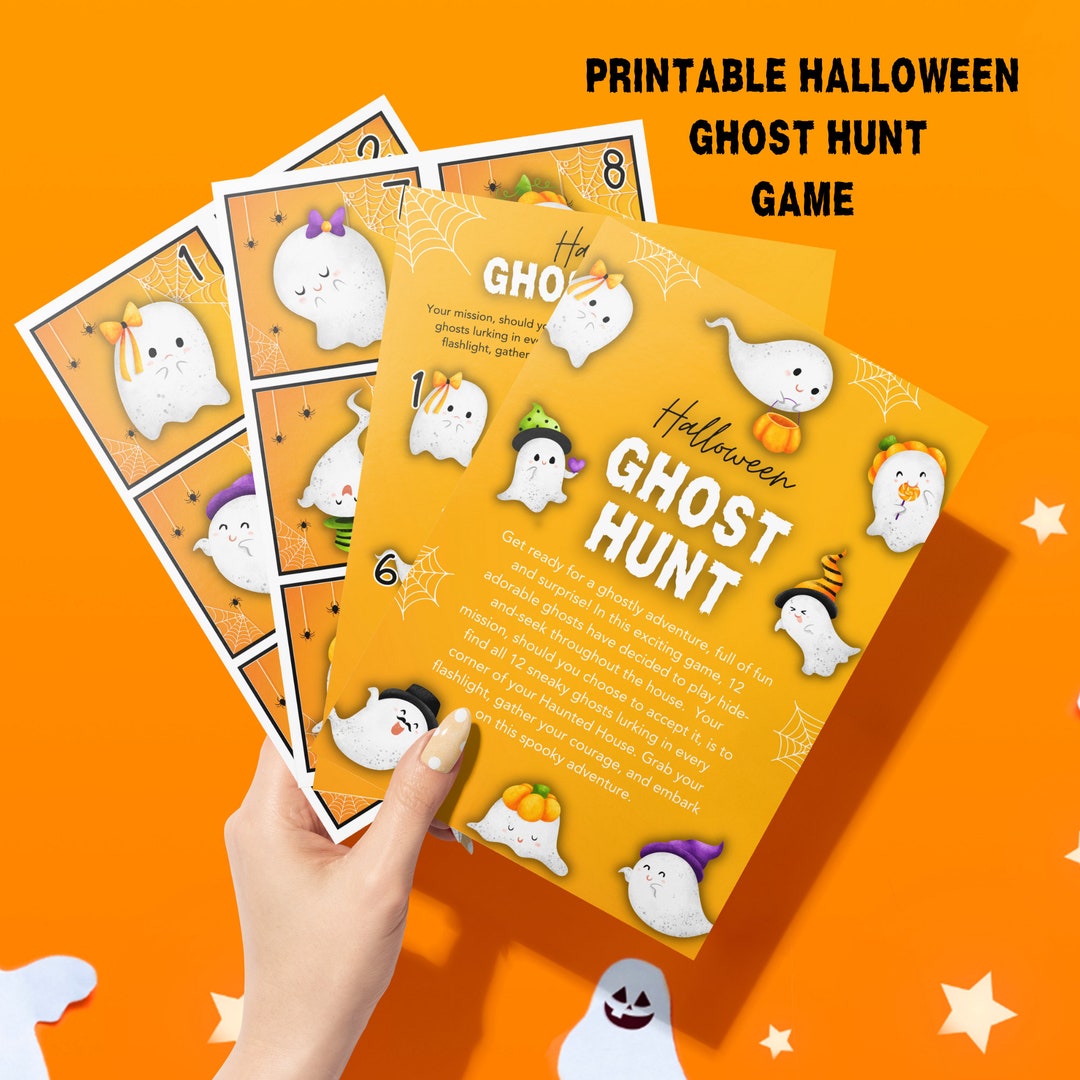 Halloween Ghost Scavenger Hunt Game for Kids, Teens Families, Indoor ...