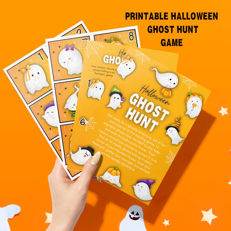 Halloween Ghost Scavenger Hunt Game for Kids, Teens Families, Indoor ...