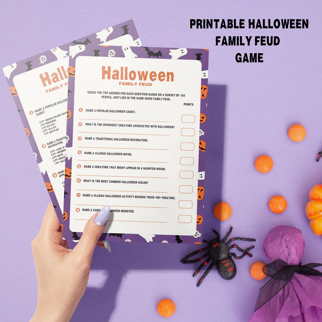 Halloween Family Feud Game, Family Fortunes, Kids and Teens Halloween ...