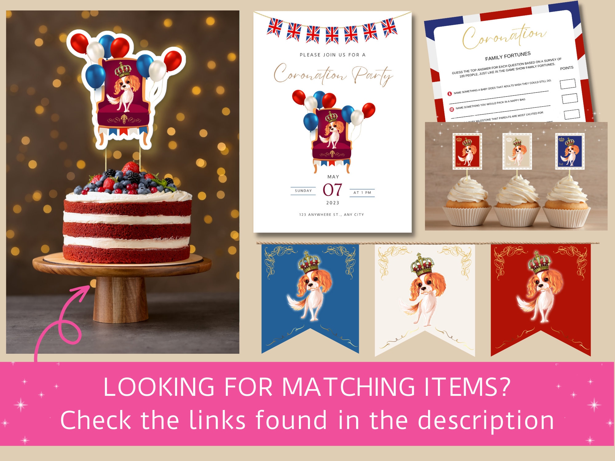 Editable Invitation for the Kings Coronation, Royal Celebration Invite ...