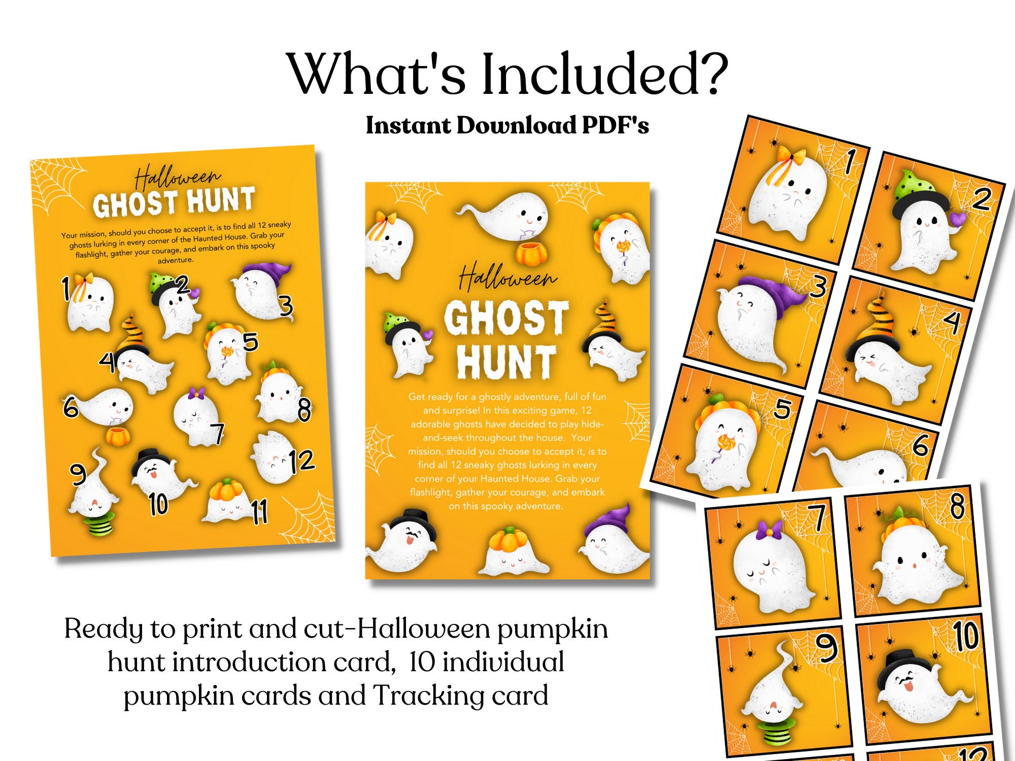 Halloween Ghost Scavenger Hunt Game for Kids, Teens Families, Indoor ...