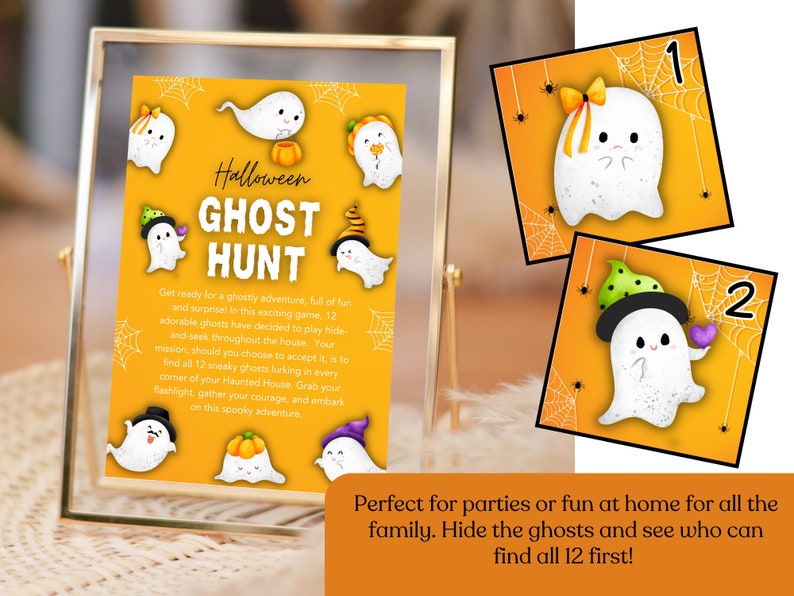 Halloween Ghost Scavenger Hunt Game for Kids, Teens Families, Indoor ...