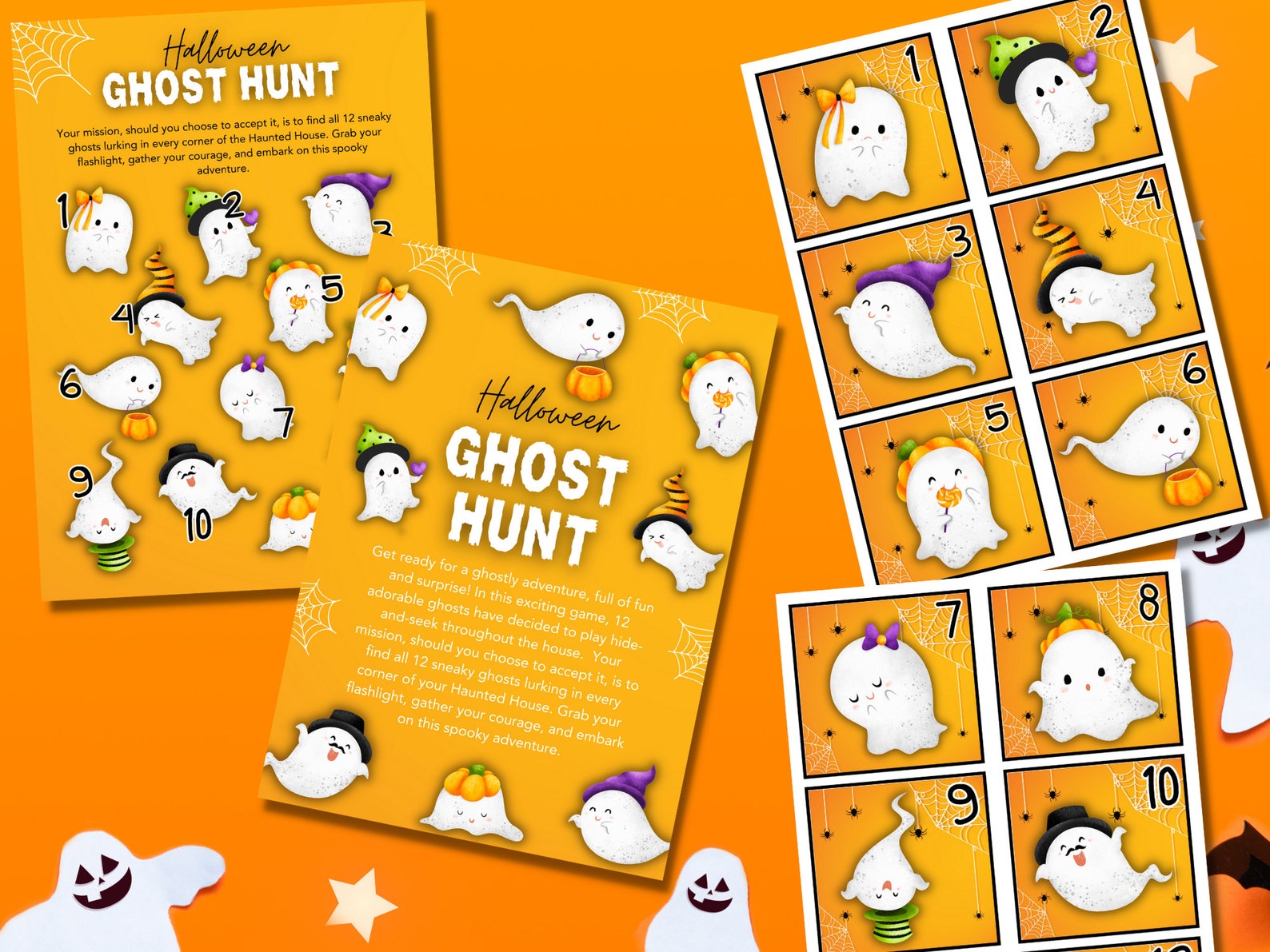 Halloween Ghost Scavenger Hunt Game for Kids, Teens Families, Indoor ...