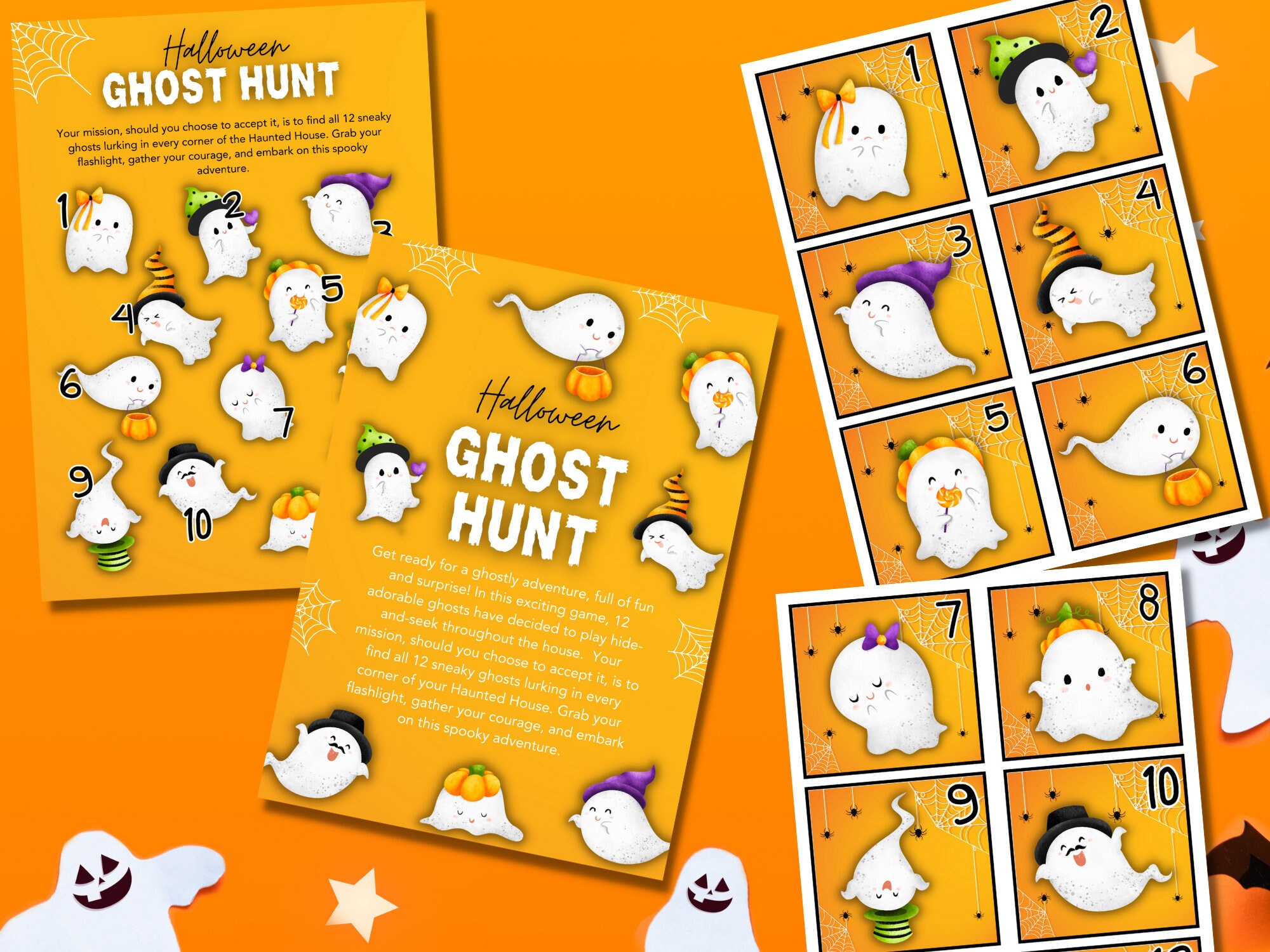 Halloween Ghost Scavenger Hunt Game for Kids, Teens Families, Indoor ...