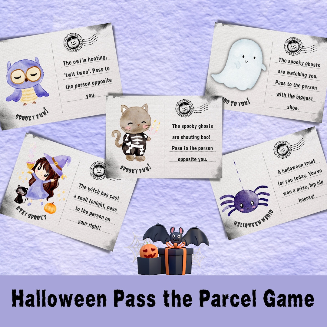 Halloween Pass the Parcel Game, Halloween Pass the Prize Party Game ...