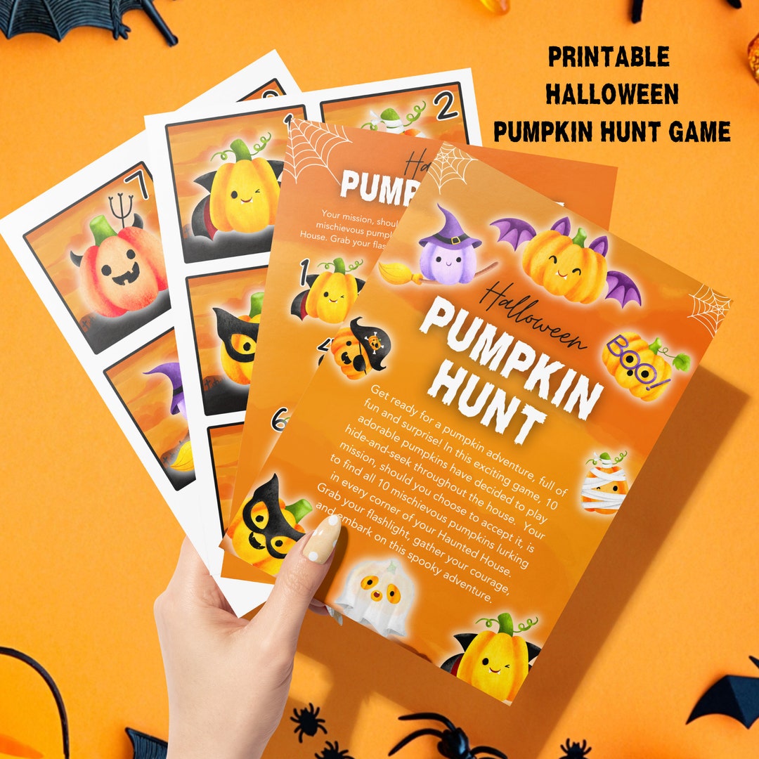 Halloween Pumpkin Scavenger Hunt Game for Kids, Teens and Adults ...