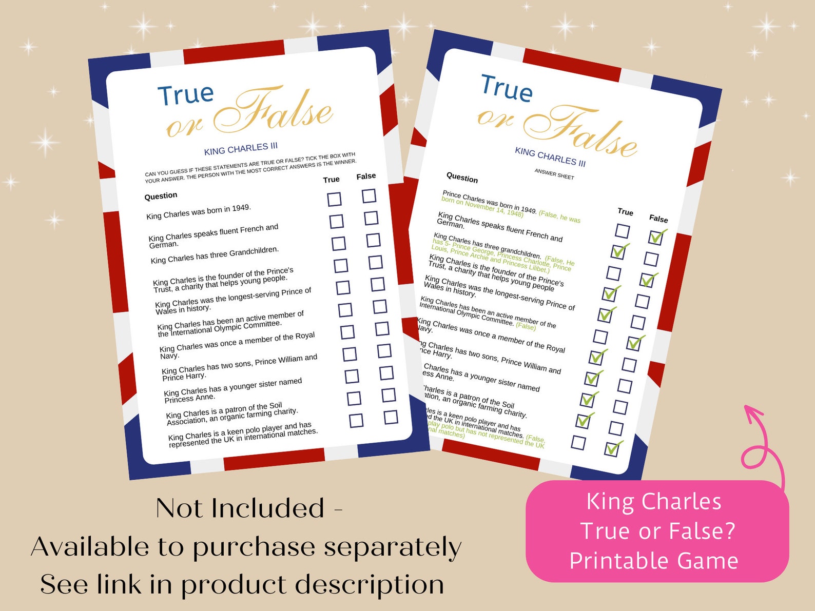 Coronation Royal Themed Family Fortunes Game, Coronation Games, Royal ...