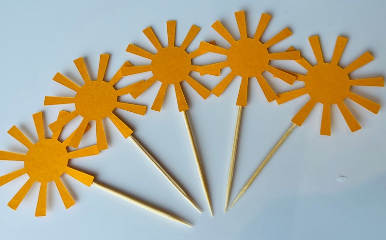 Sun Cupcake Toppers - Etsy