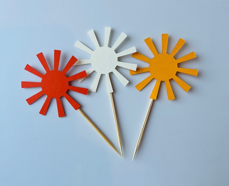 Sun Cupcake Toppers - Etsy