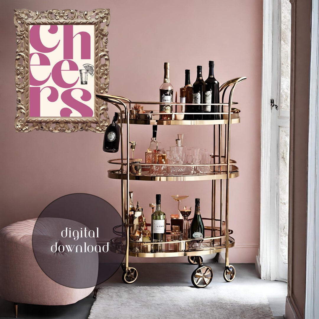 Set of 11 Chic Bar Trolley Prints the Perfect Gift for Your Friends ...