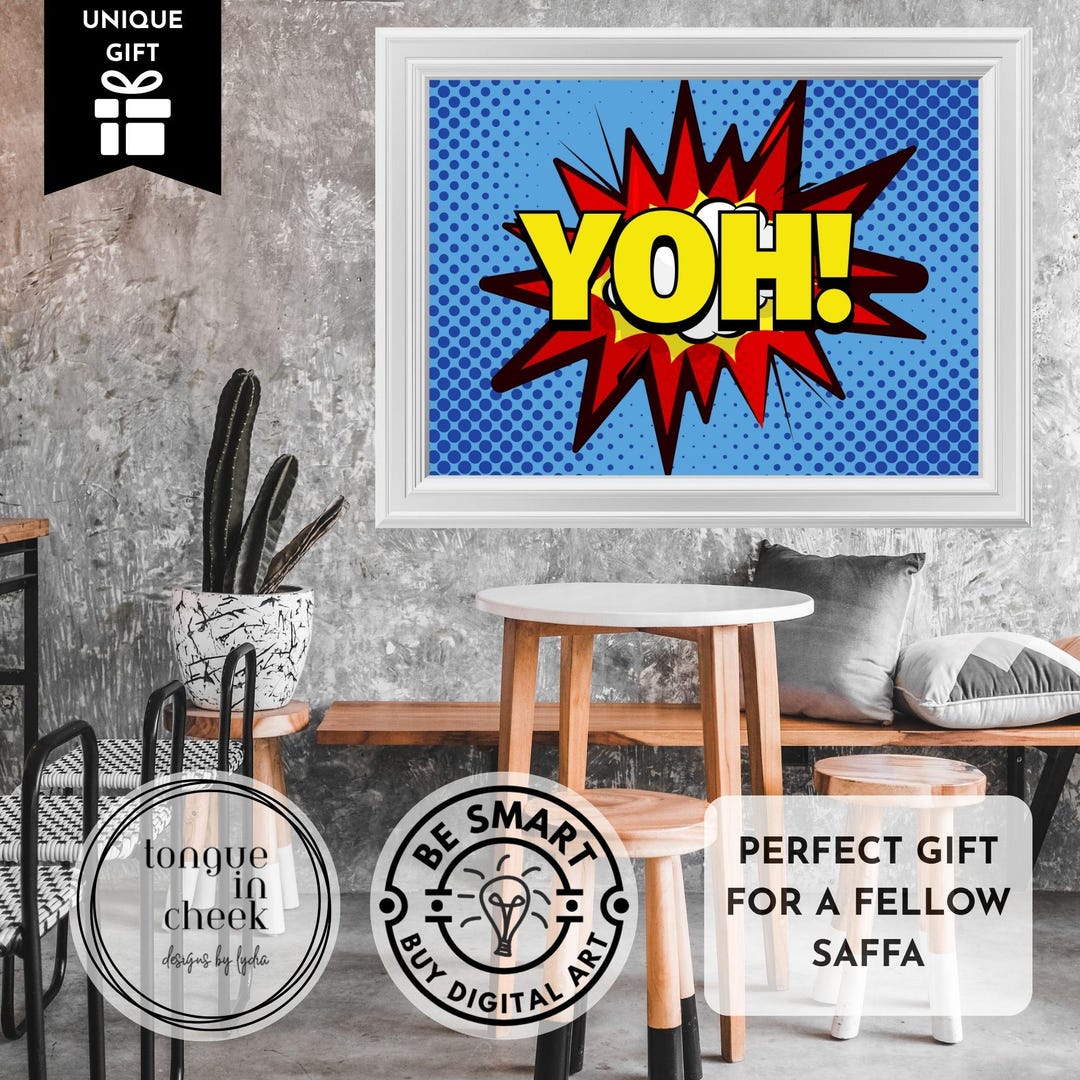 YOH South African Slang Pop Art Print, Digital Download Poster, SA ...