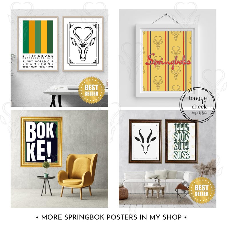 Springbok Art, Springboks Rugby World Cup Champions, South African ...