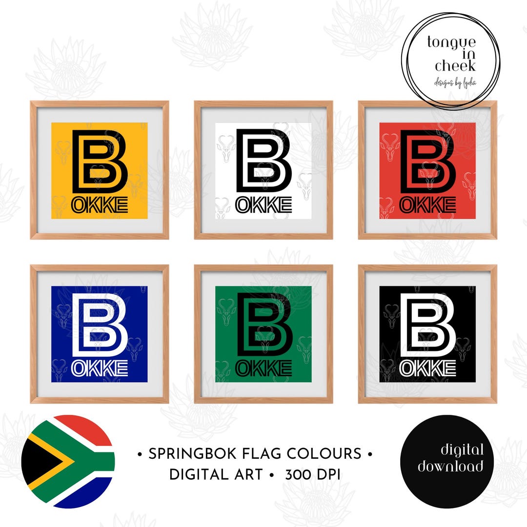 Springboks Rugby Poster, Springbok Art, South African Print, Springbok ...