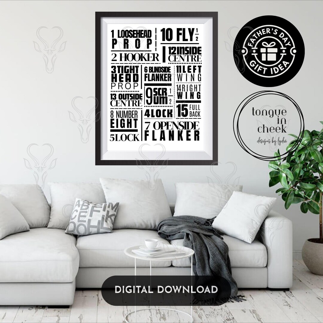 Rugby Wall Art, Rugby Prints, Rugby Wall Print, Rugby Art, Rugby ...