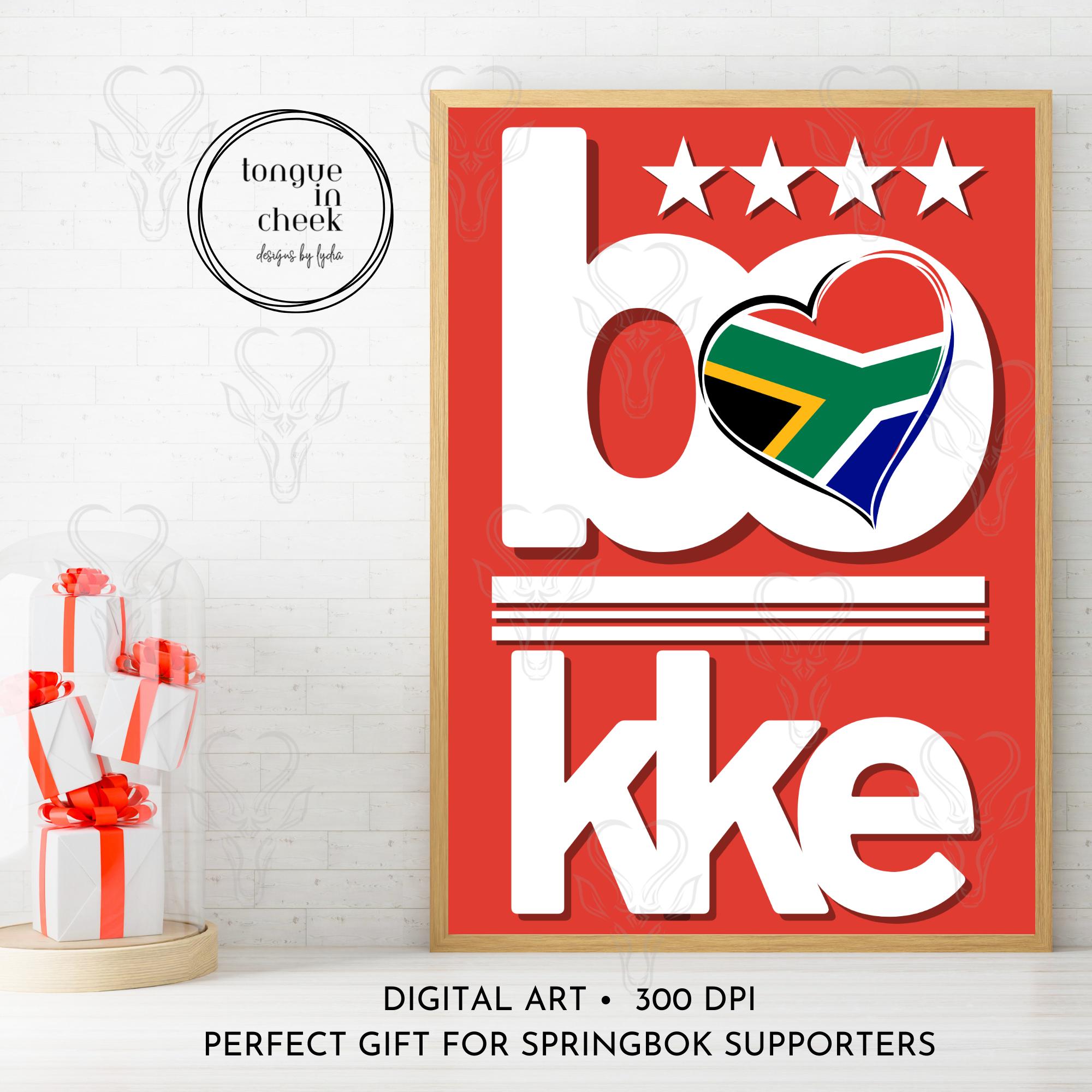 South African Print, Springbok Rugby Poster, South Africa Rugby ...