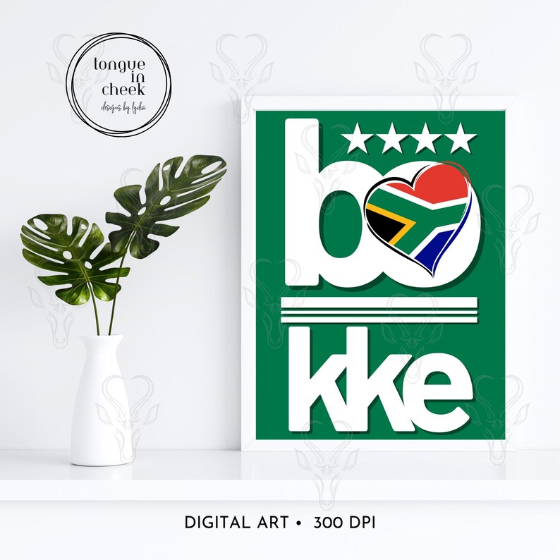 South African Print, Springbok Rugby Poster, South Africa Rugby ...