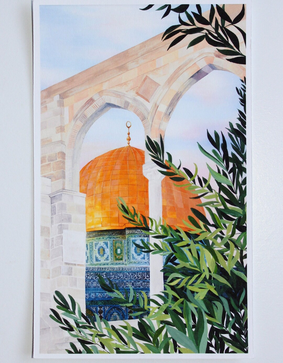 Dome of the Rock: Anwar Al Shafaq - Print - Etsy