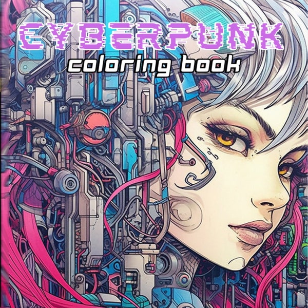 Cyberpunk Coloring Page - Etsy