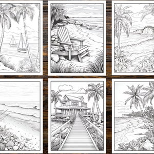 Beach Landscape Coloring Book: Discover the Beauty of Coastal Serenity ...