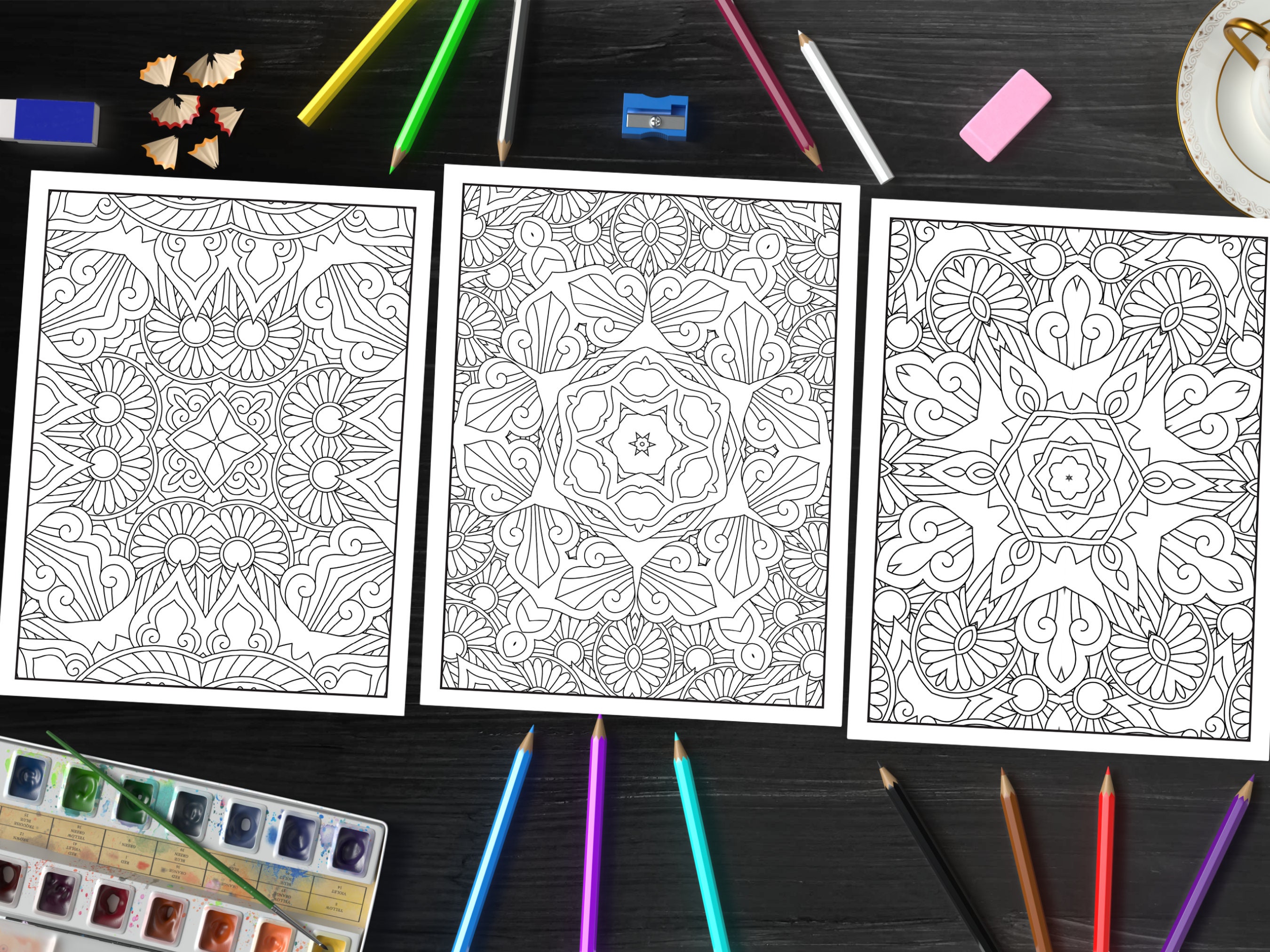 Mindful Mandalas Coloring Book Captivating Mandalas for Stress Relief ...