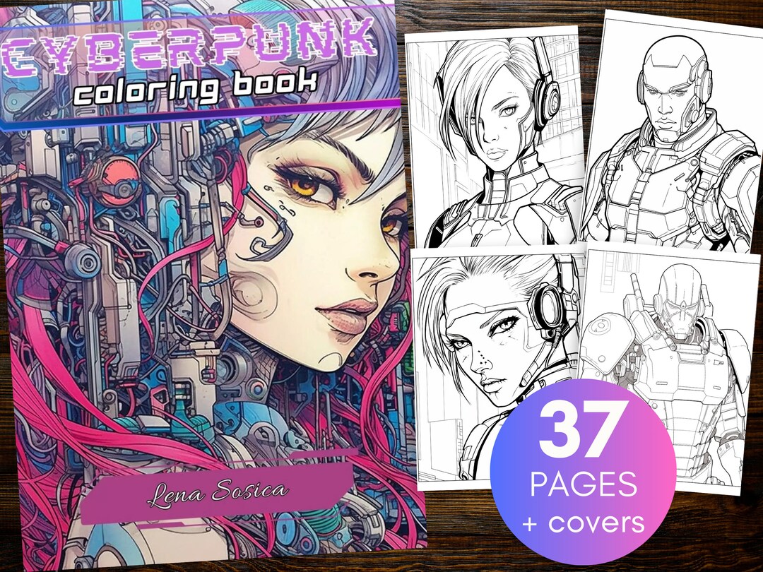 Cyberpunk Coloring Book: Unleash Your Inner Techno-artist Embark on a ...