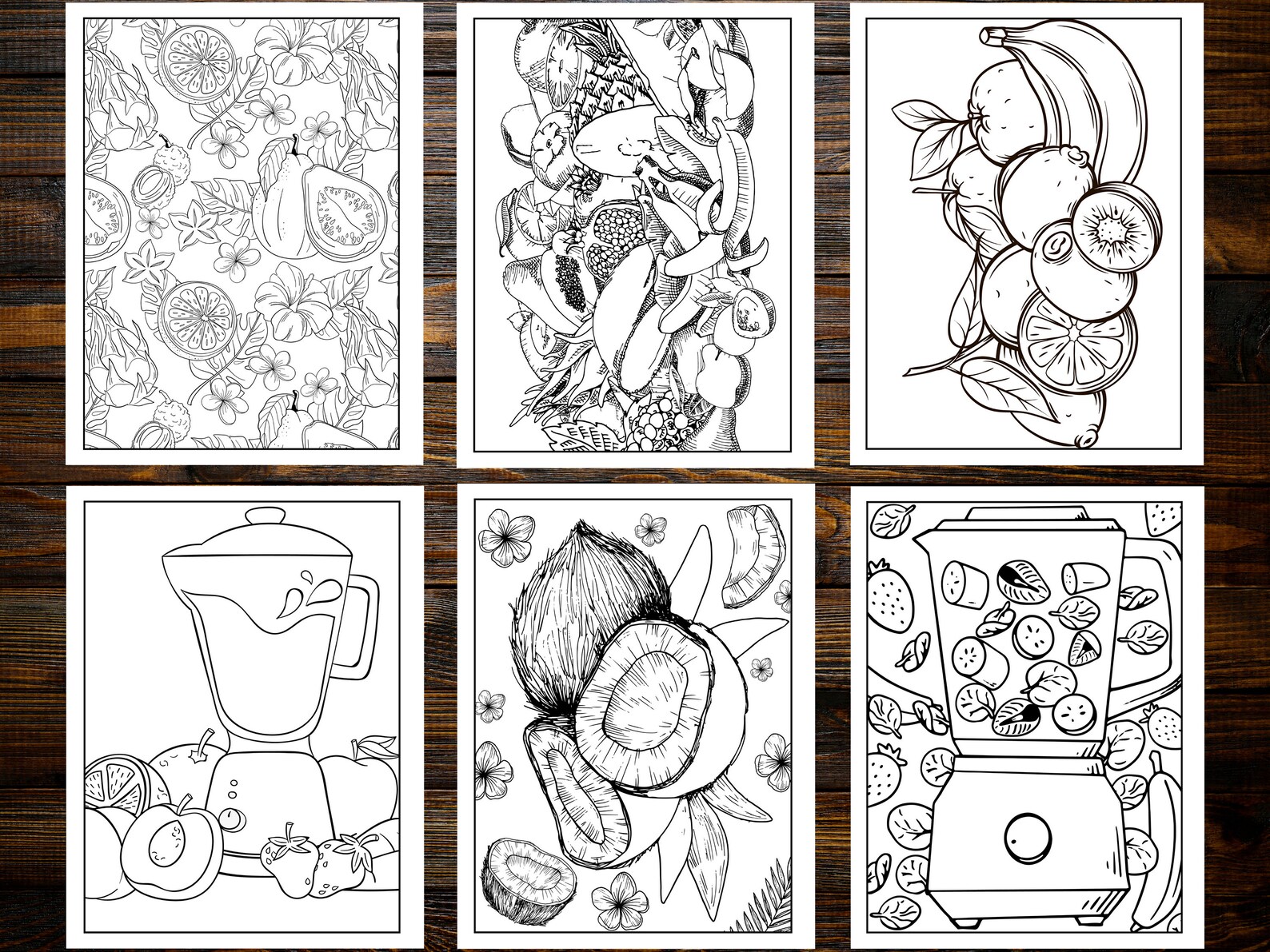 Fruits Coloring Book: A Juicy Coloring Adventure printable Pages - Etsy