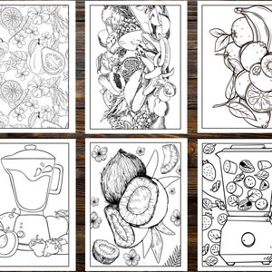 Fruits Coloring Book: A Juicy Coloring Adventure (printable Pages) - Etsy