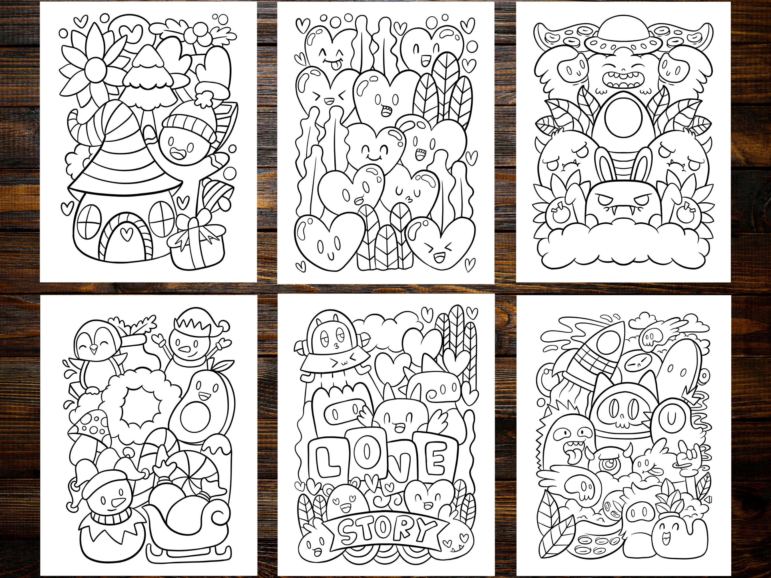 Doodle Coloring Book: Fun and Artistic Delights, Where Imaginations ...
