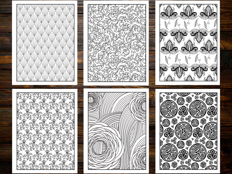 Mixed Patterns Coloring Book: 80 Relaxing Coloring Images (geometric ...